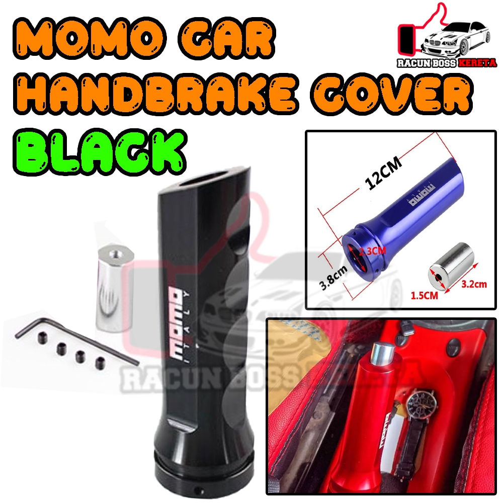 MOMO CAR ALUMINIUM 5 SPEED GEAR SHIFT KNOB + HANDBRAKE COVER UNIVERSAL ...