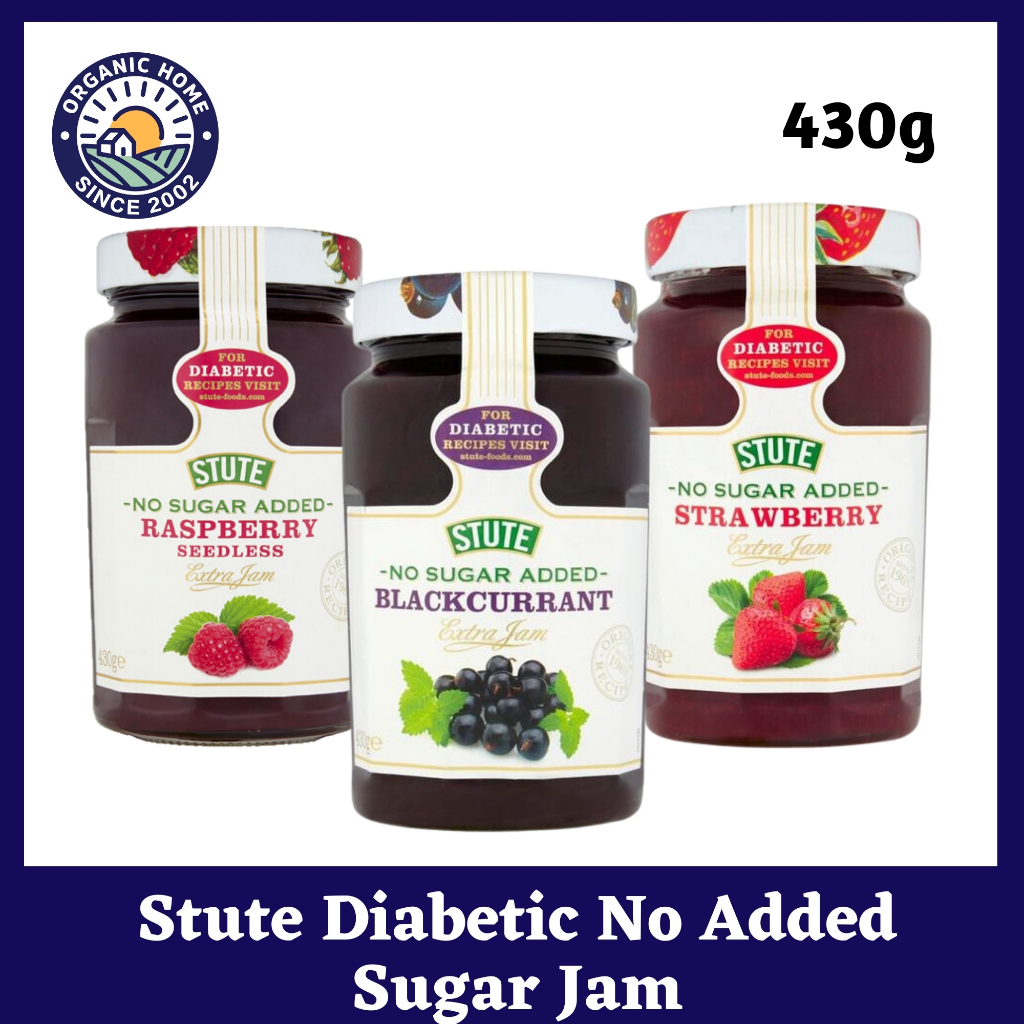Stute Diabetic No Sugar Added Jam {Blackcurrant / Strawberry / Seedless Raspberry} 无糖果酱 (430g ...
