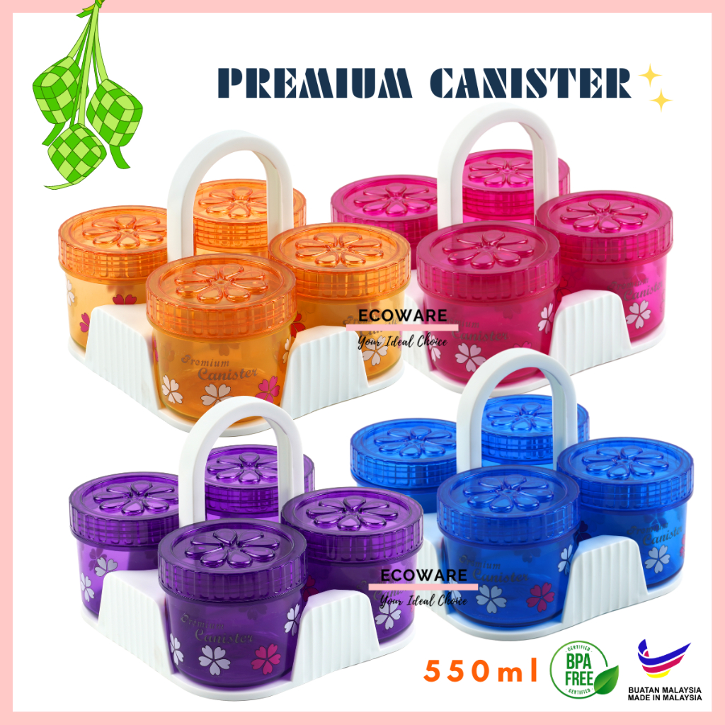 BakingPanda 4pcs Bekas Kuih Raya Set / Cookies Container Set / Bekas ...