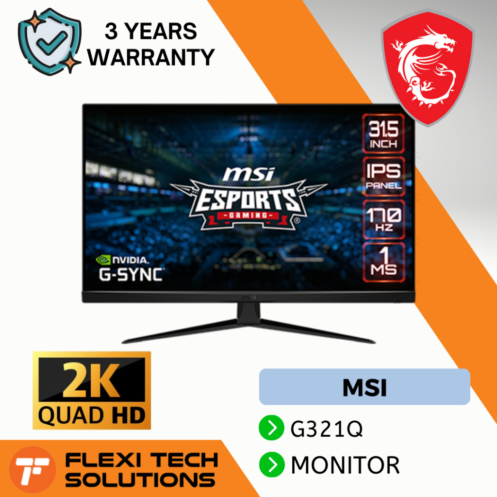 Flexi Tech MSI G321Q 2560 x 1440 (WQHD) Gaming Monitor | Shopee Malaysia