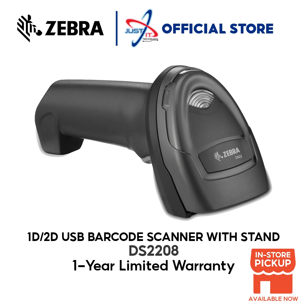 ZEBRA DS2208 1D/2D USB Barcode Scanner With Stand | Shopee Malaysia