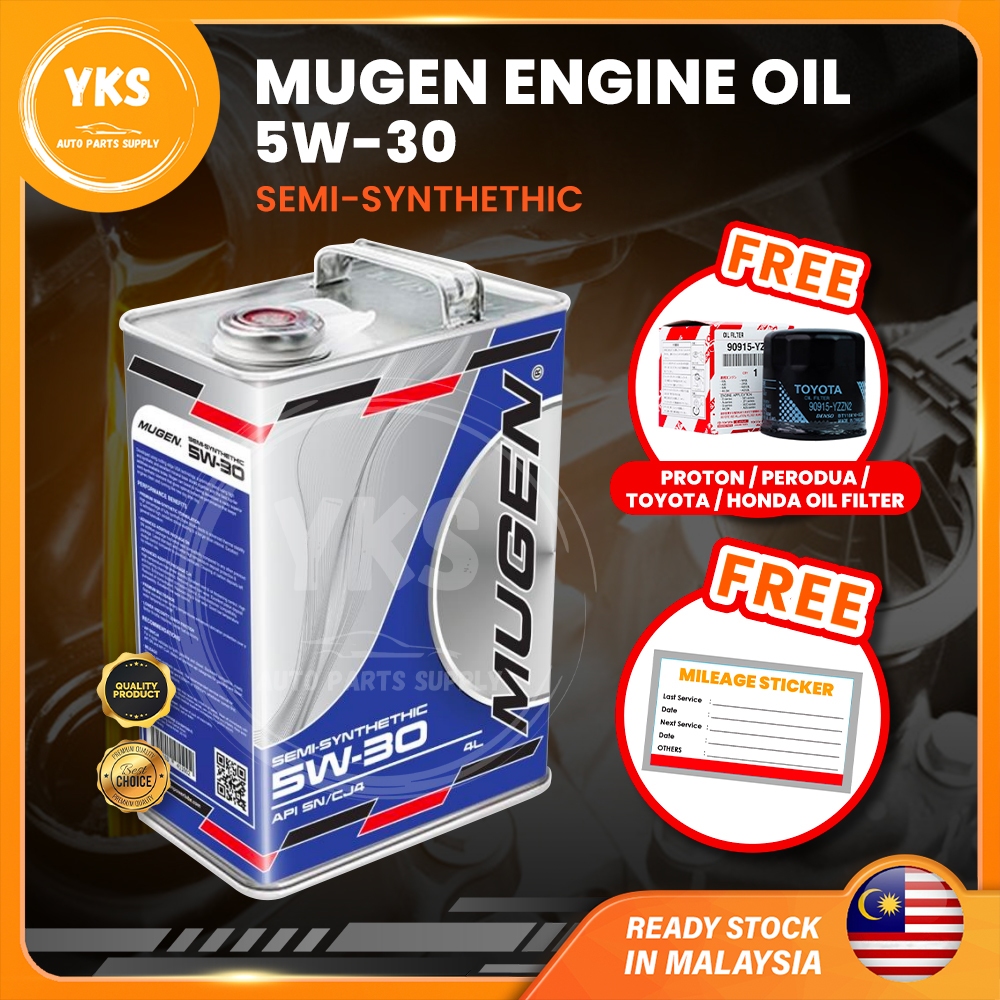 Free Gift🎁 MUGEN🔥SN/CF6 5W30 ENGINE OIL 4L SEMI SYNTHETIC ORIGINAL ...