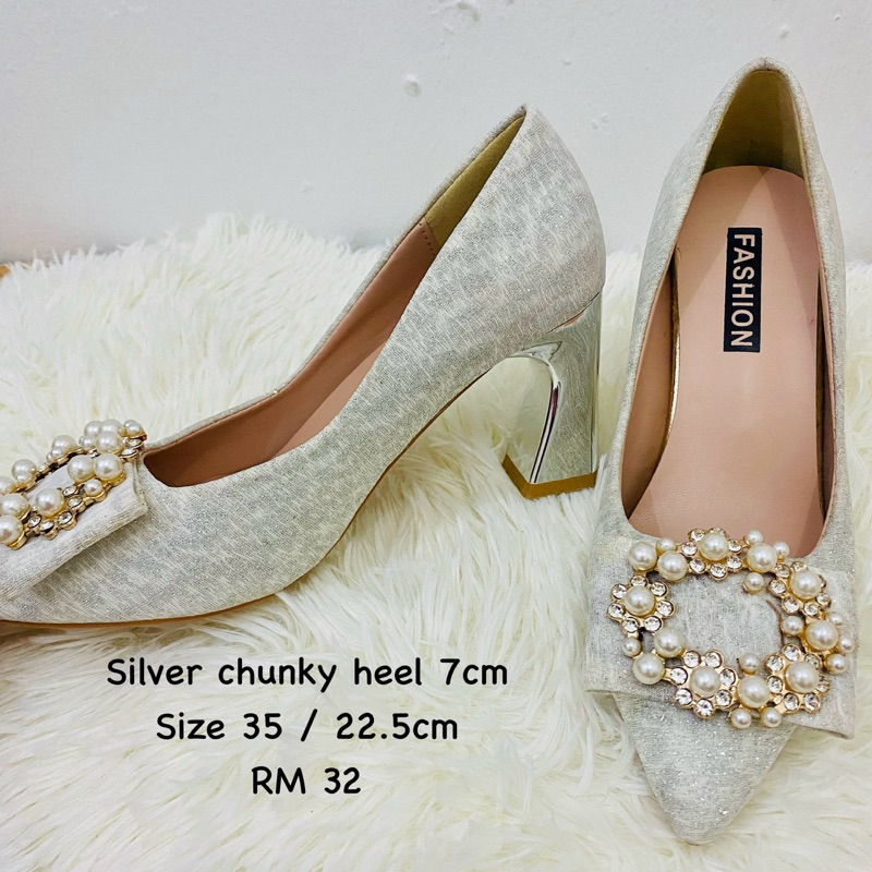 PRELOVE Kasut nikah sanding heels 7cm | Shopee Malaysia