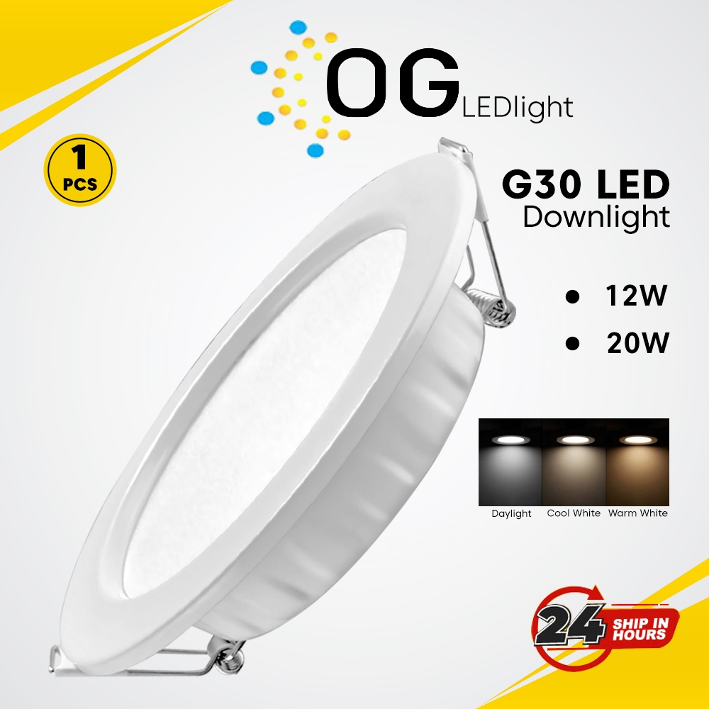 LED PANEL DOWNLIGHT ROUND 12W & 20W G30 (OGLight) | Shopee Malaysia