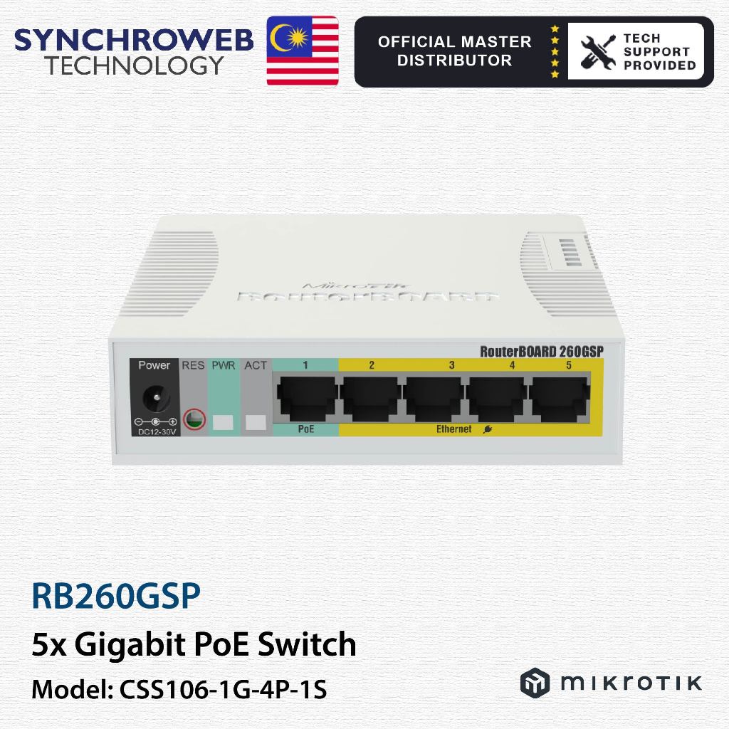 Mikrotik Networking Router RB260GSP | Shopee Malaysia
