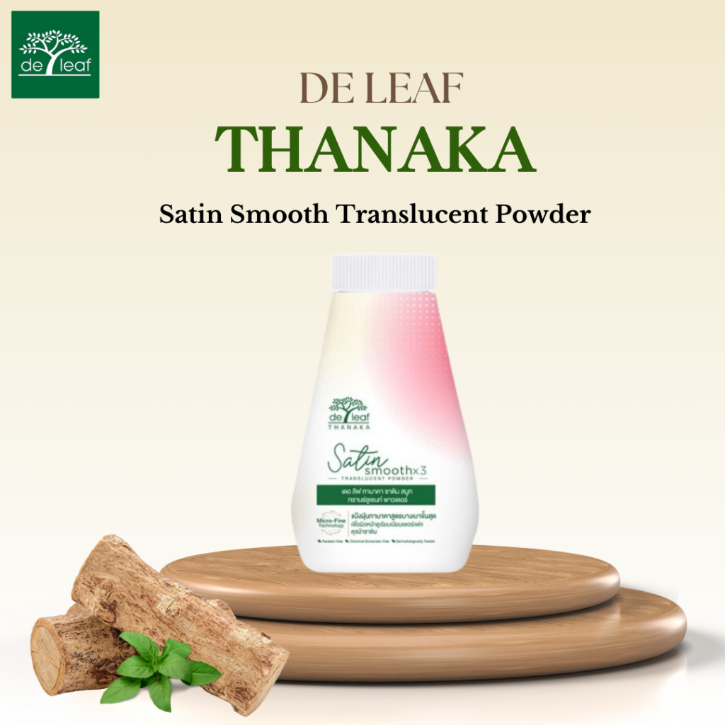 De Leaf Thanaka Satin Smooth x3 Translucent Powder 30g | Shopee Malaysia