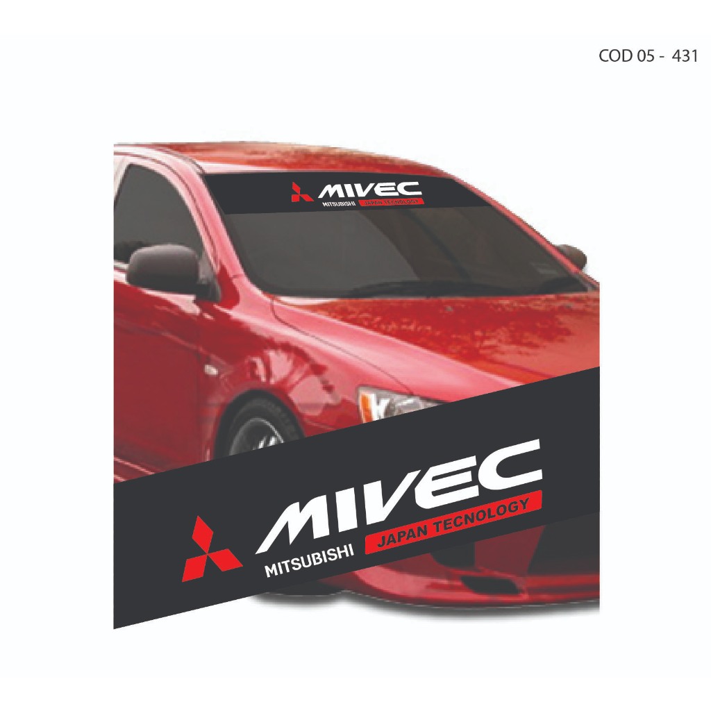 Mitsubishi MIVEC Sticker Front Car Windscreen Windshield Sticker 130cm ...