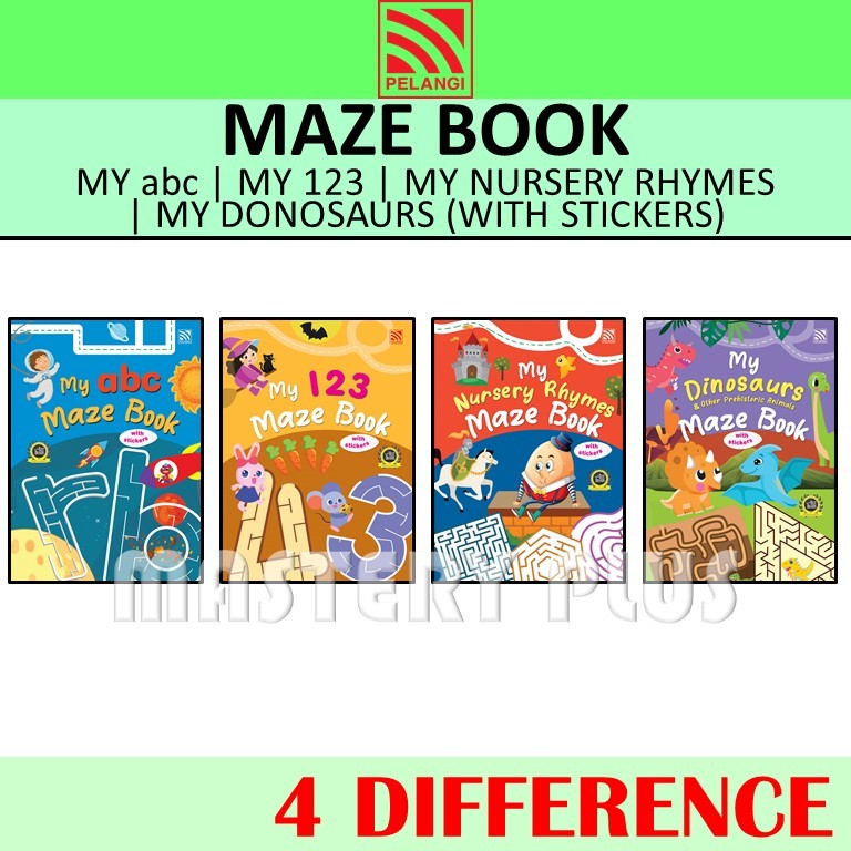 MAZE BOOK MY abc | MY 123 | MY NURSERY RHYMES | MY DINOSAURS & OTHER ...