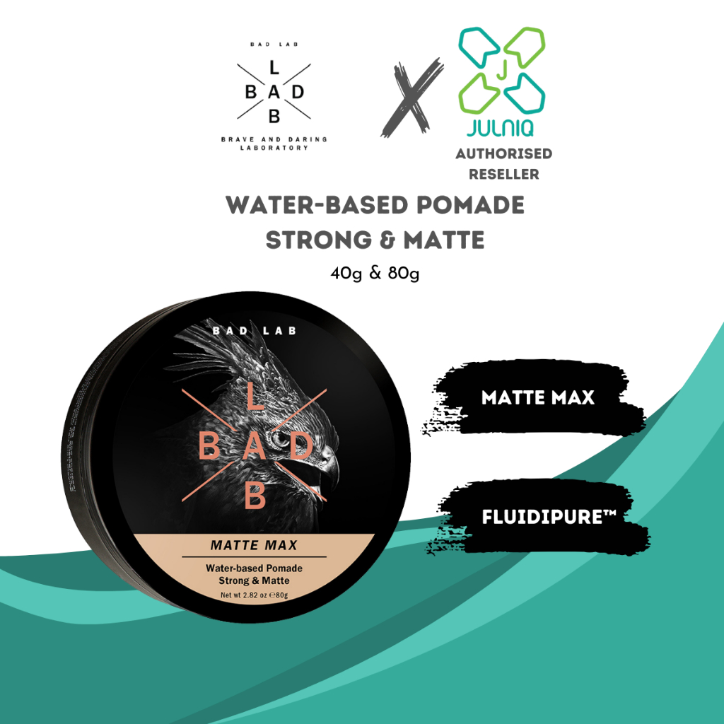 BAD LAB [MATTE MAX] Water-based Pomade Strong & Matte With Charcoal ...