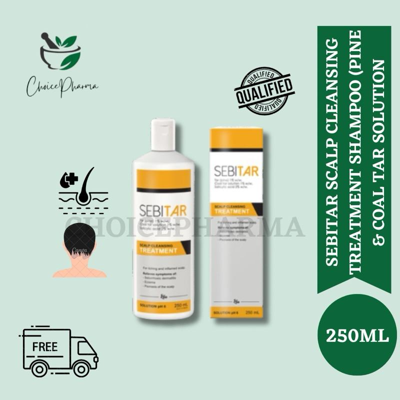 Sebitar Shampoo 250ml Scalp Cleansing Treatment (Pine & Coal Tar Solution) | Shopee Malaysia