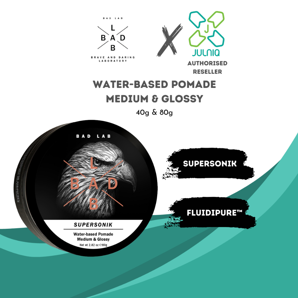 BAD LAB [SUPERSONIK] Water-based Pomade Medium & Glossy With Fluidipure ...