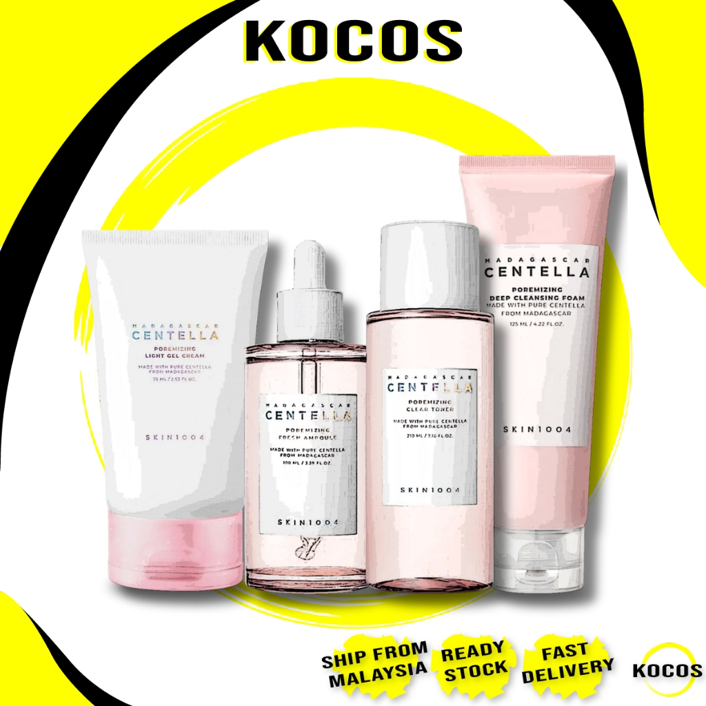 SKIN1004 Madagascar Centella Poremizing Line ( Toner, Cleansing Foam ...