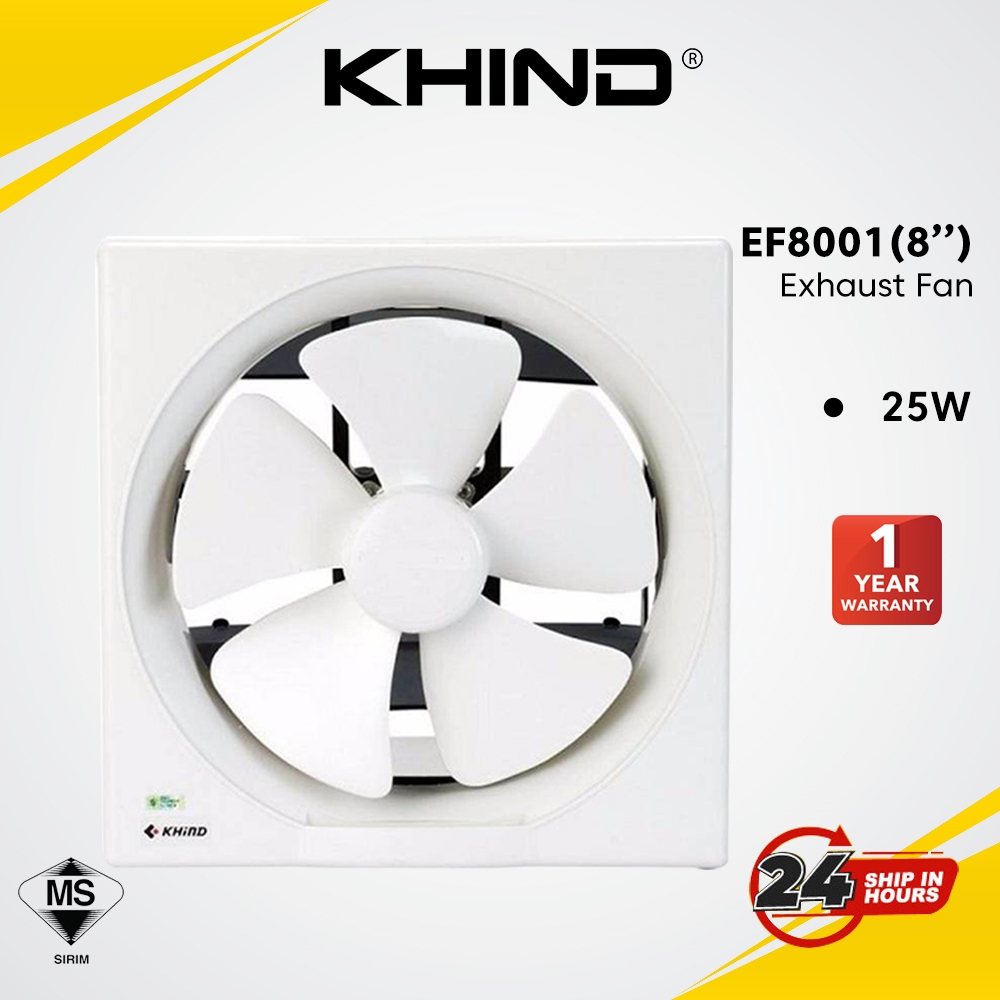 Khind Exhaust Fan Wall Mount Exhaust Fan 8" EF8001 | Shopee Malaysia