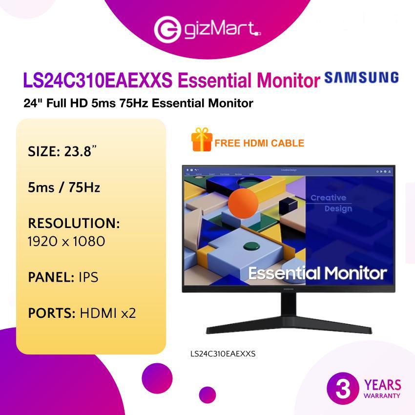 Samsung 24" LS24C310EAEXXS S3 S31C 75Hz 5MS FHD IPS Freesync Essential ...