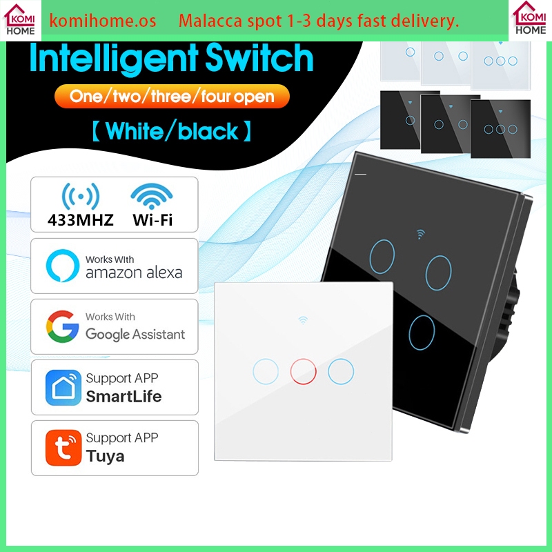 Tuya Smart Switch WiFi 110V-220V On Off 1/2/3/4 Gang For Alexa Support ...