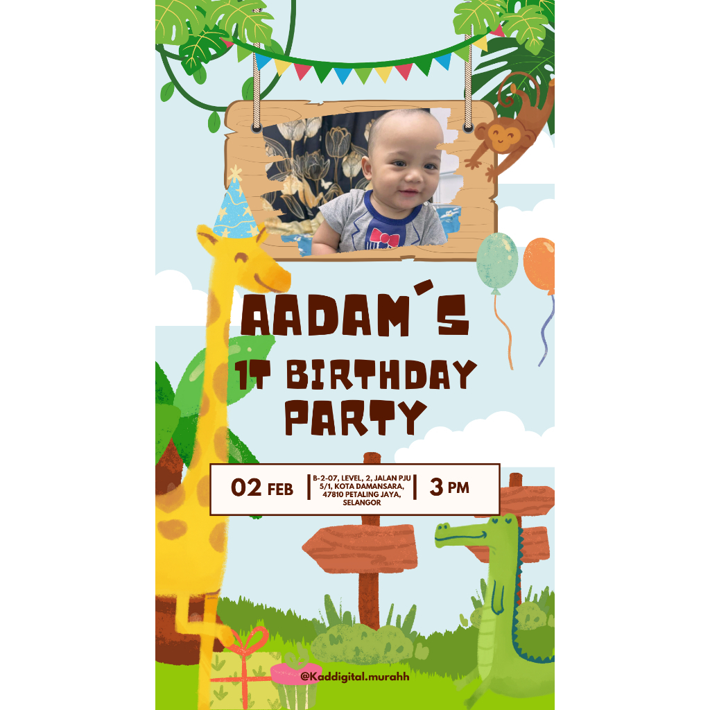KAD BIRTHDAY DIGITAL BIRTHDAY DIGITAL CARD INVITATION SELAMAT HARI JADI ...