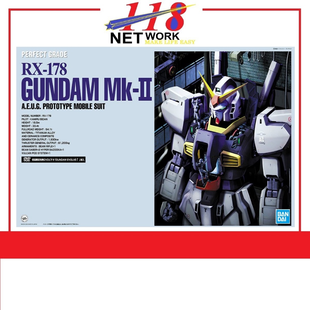 BANDAI Gundam PG 1/60 Perfect Grade RX-178 Gundam MK-II MK2 A.E.U.G Prototype Mobile Suit ...
