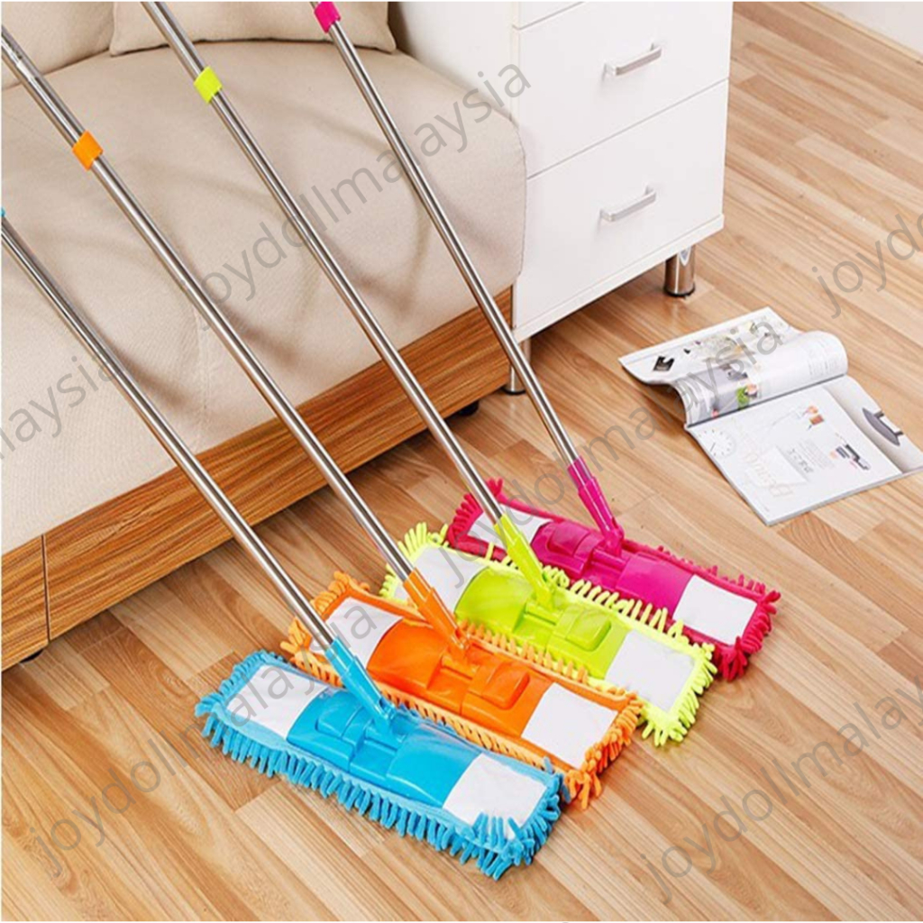 [ READY STOCK ]Microfiber Noodle Floor Mop Ajustable Stainless Steel ...