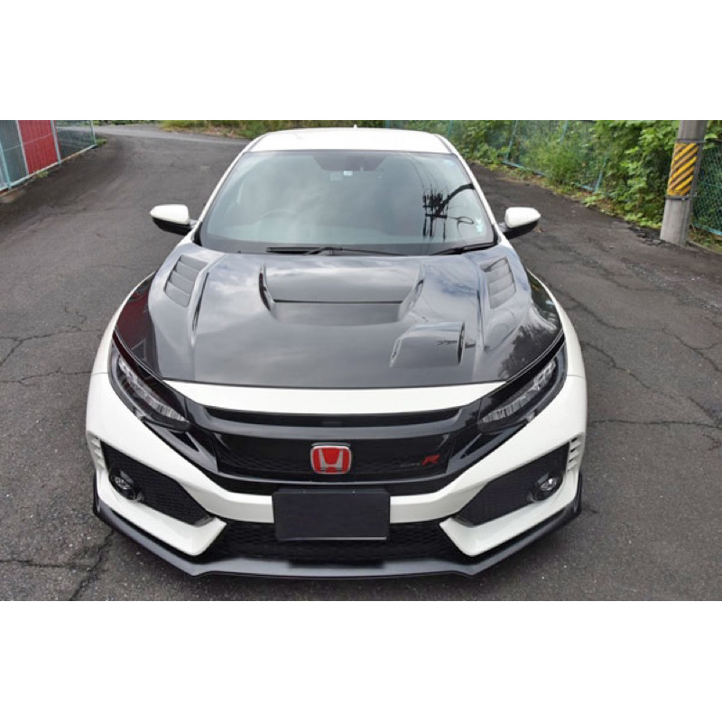 Honda civic Type R FK8 hatchback varis js racing carbon front bonnet ...