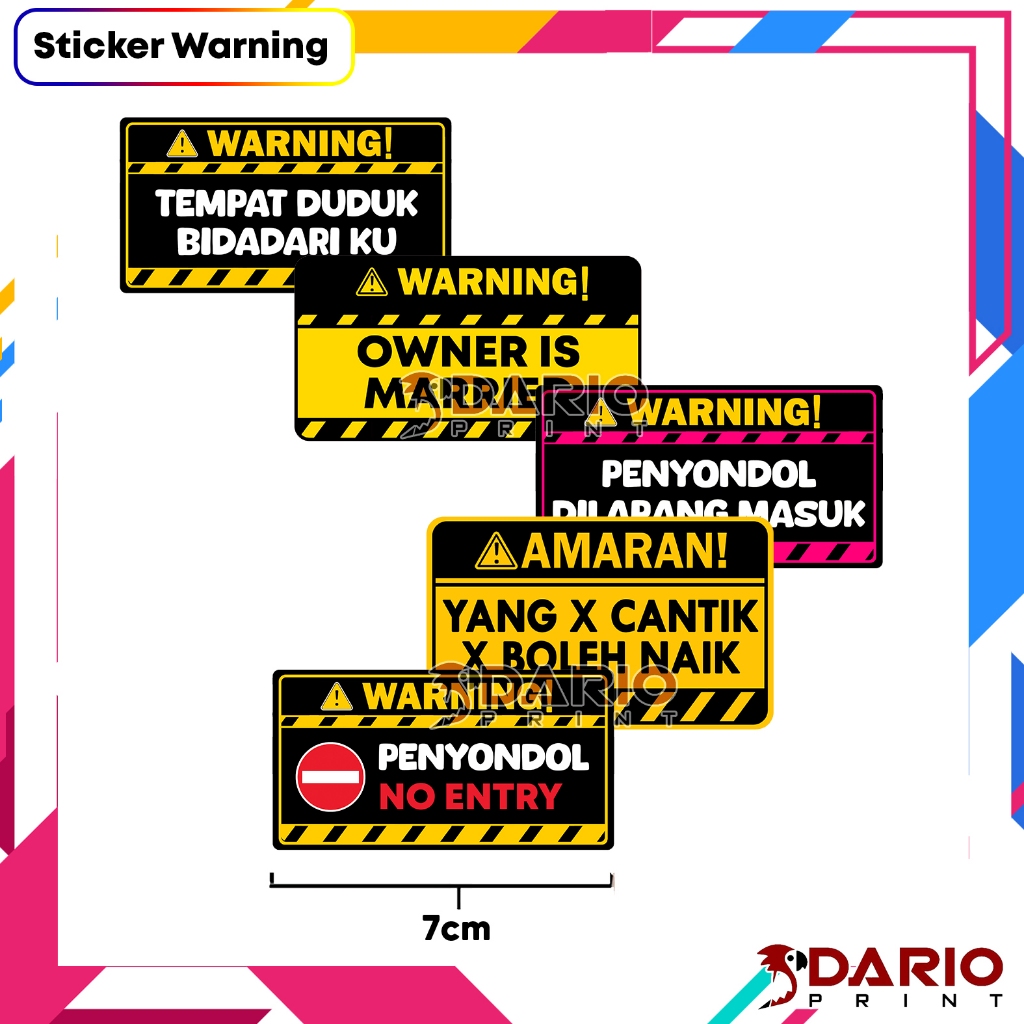 Sticker Warning Viral | Shopee Malaysia
