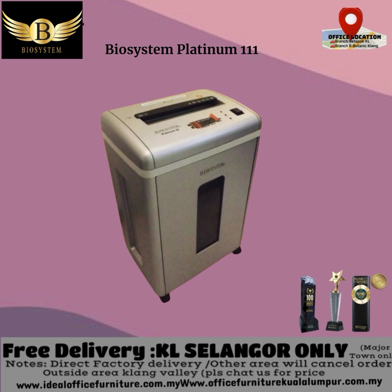 paper shredder machine Biosystem Platinum III Office Use Paper Shredder ...