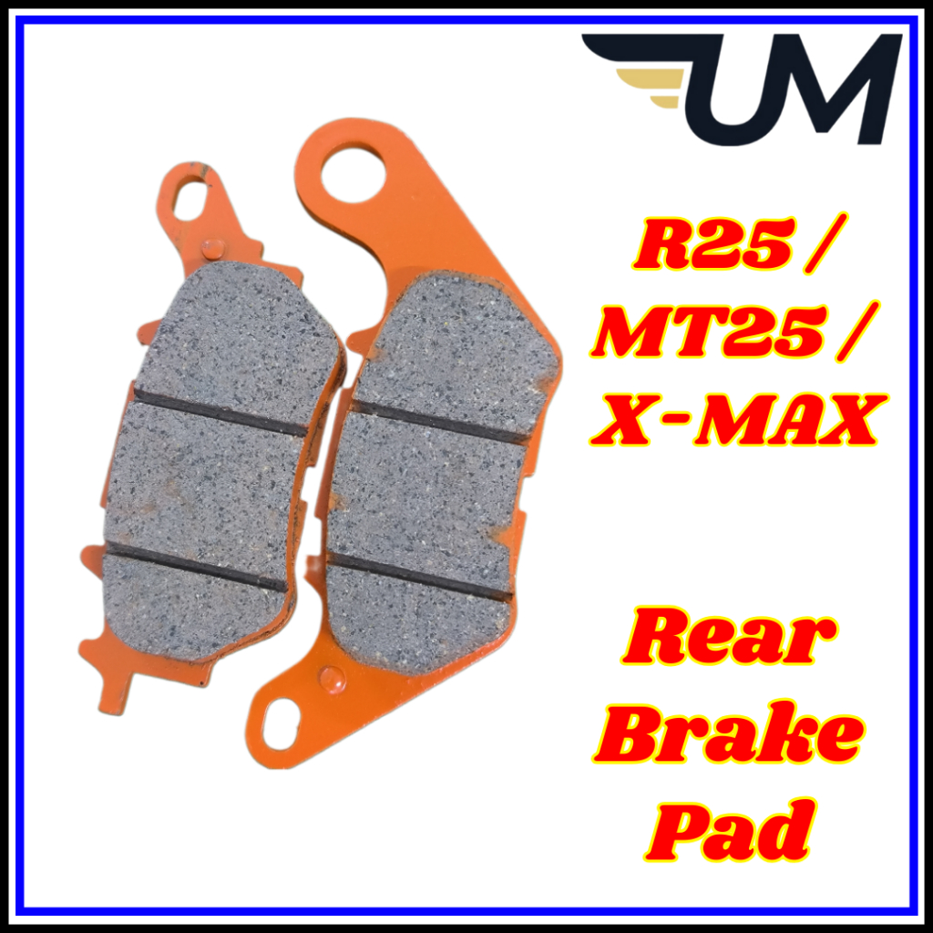 YAMAHA R25 MT25 X-MAX 250 REAR DISC BRAKE PAD SET 2PCS OKO BACK KULIT ...