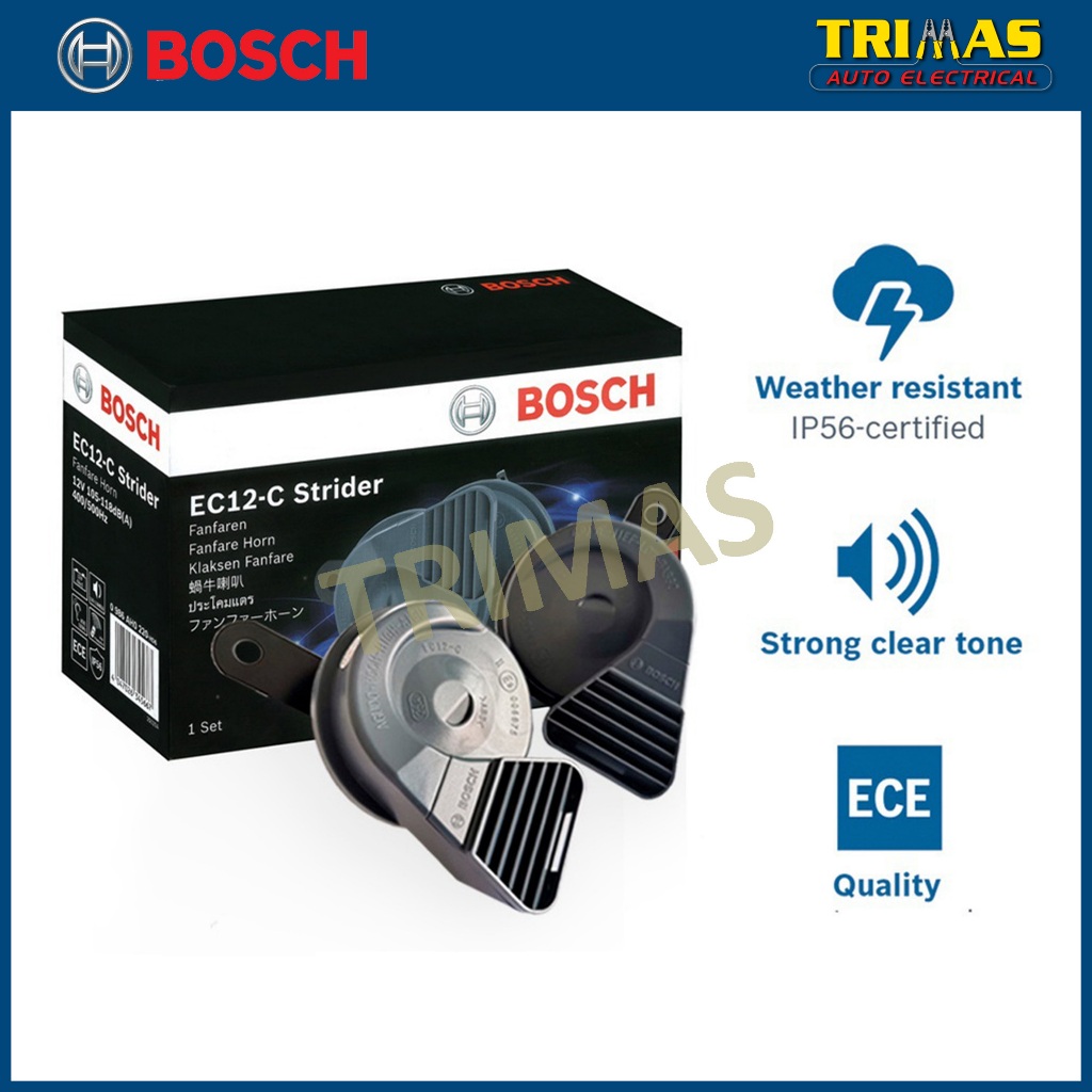 ORIGINAL Bosch BM Strider Fanfare Horn EC12-C Car Motorcycle 12V Universal | Shopee Malaysia