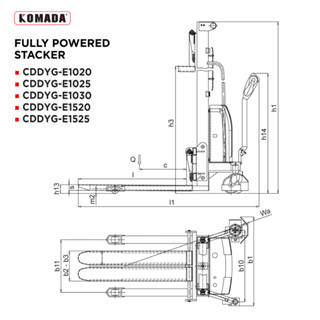 Komada Economic Pro Powered Stacker 1.5 Ton/ warehouse material ...