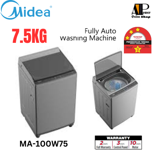 Midea 7.5KG Fully Auto Washer Washing Machine MFW-7.5KG /MFW/7.5KG ..MA ...