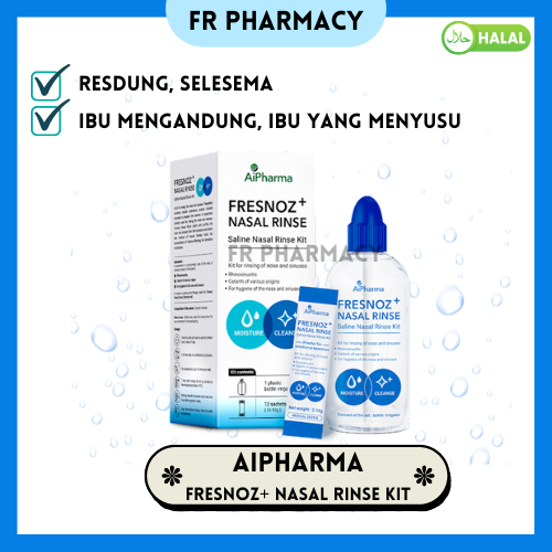 AIPHARMA FRESNOZ+ NASAL RINSE (SALINE NASAL RINSE KIT) + 12 STICKS ...