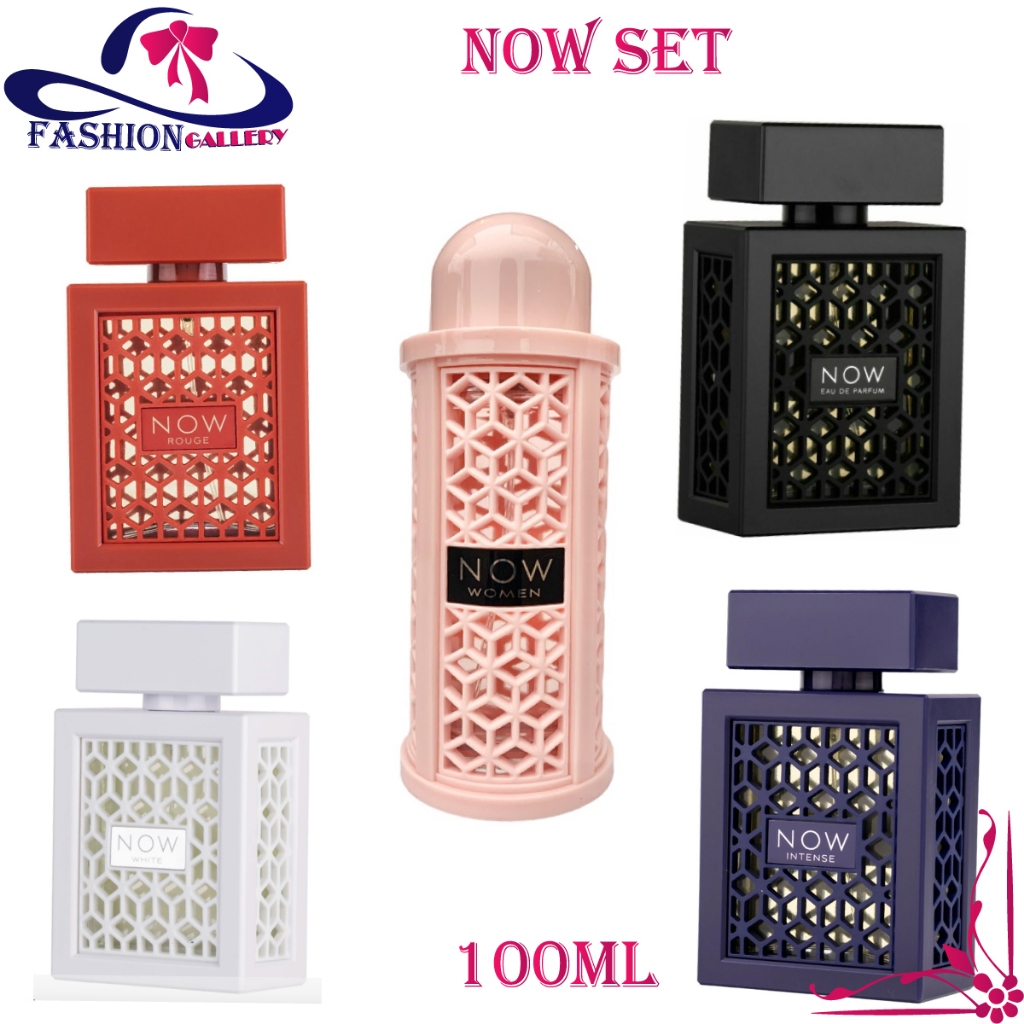 NOW BLACK WHITE INTENSE ROUGE PINK 100ML EAU DE PERFUME SPRAY RAVE ...