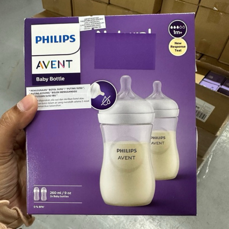 ORIGINAL Avent Natural Bottle 9oz Twin Pack (2pcs) | Shopee Malaysia