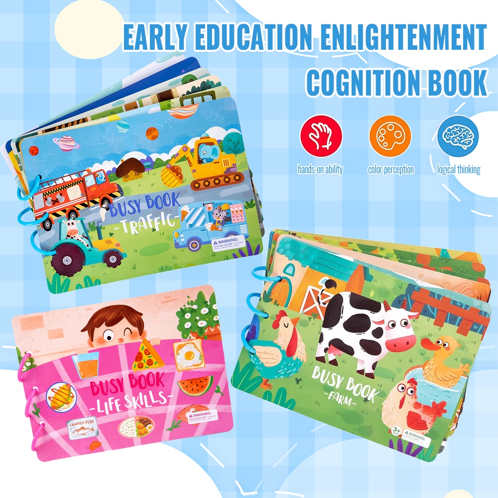 Quiet Book Busy Book With Velcro Montessori Early Learning Educational ...