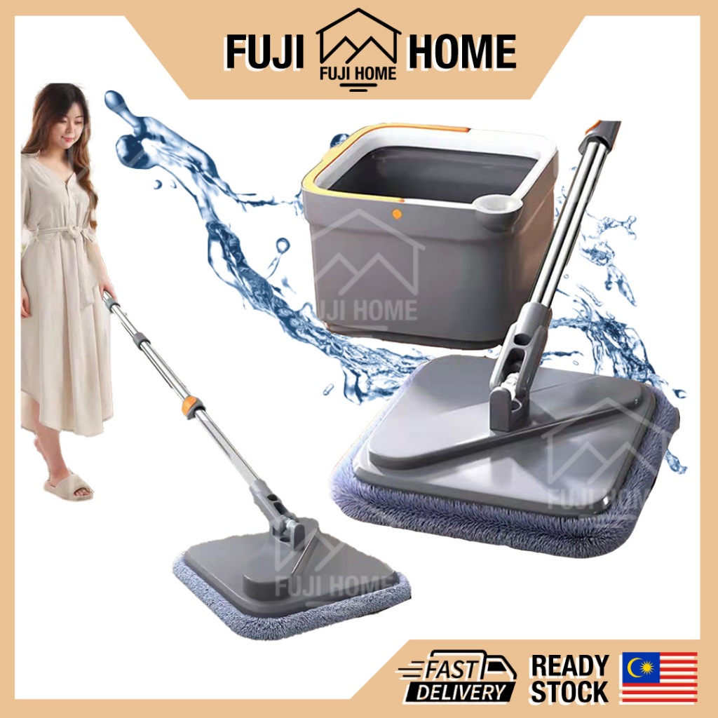 🏠READY STOCK🏠Spin Mop Set Bucket Magic Rotating Mop Automatic Spin Mop ...