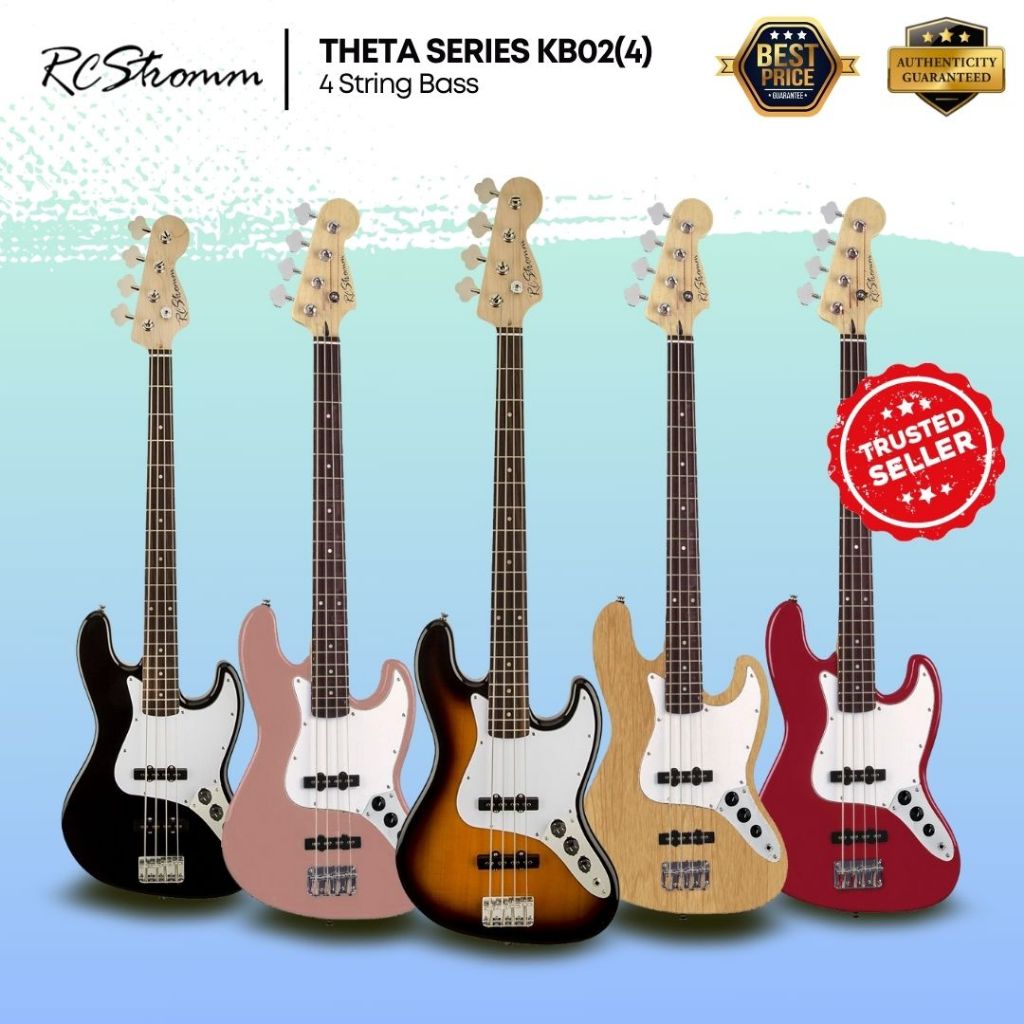 RCStromm Jazz Bass Style 4 String Electric Bass Guitar Combo Set ...