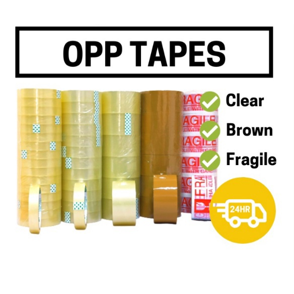 OPP Tape 18mm/24mmx40yrds | Shopee Malaysia