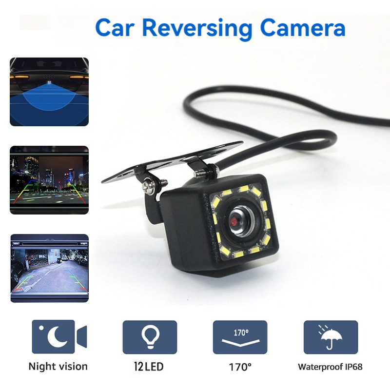 Car Rear View Camera Universal 12 LED Night Vision Backup Parking ...