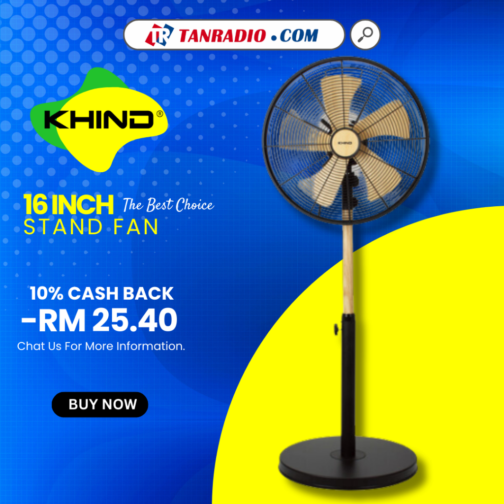 Khind Stand Fan (16”/14”) SF1663H/1682/SF141 Kipas Berdiri 站立式风扇 ...