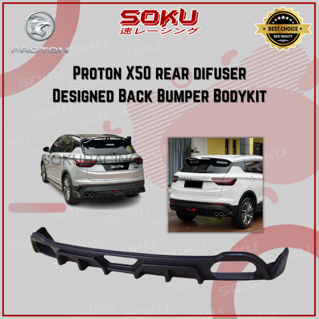 Proton X50 rear difuser🔥Designed Back Bumper Bodykit🔥Sporty Looking🔥 ...