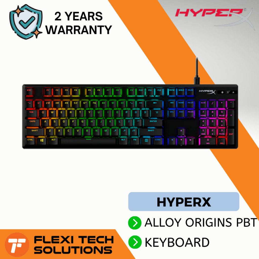 Flexi Tech HYPERX Alloy Origins PBT HX Red / Blue / Aqua Gaming ...