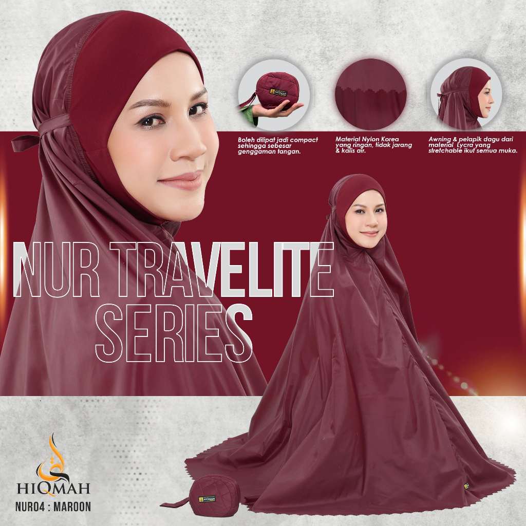 (NORMAL / PLUS SIZE) TELEKUNG TRAVEL NUR TRAVELITE SERIES WITH MINI BAG (TELEKUNG HIKMAH ...