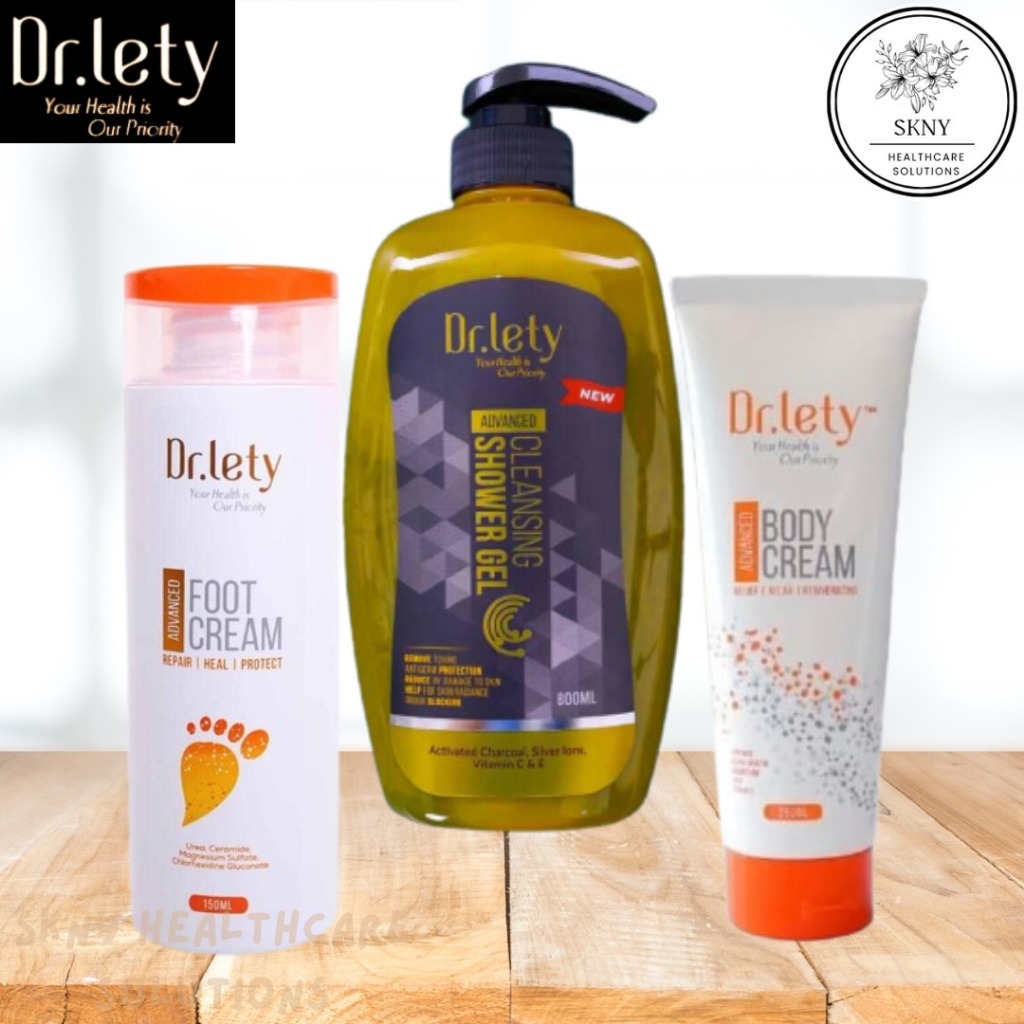 {ORIGINAL} Dr.Lety Advanced Foot Cream & Cleansing Shower Gel & Body ...