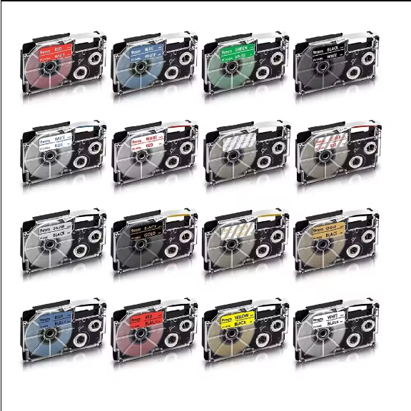 Compatible Casio Label Printer Tape 12mm KL-120 KL-130 KL-820 KL-7400 ...