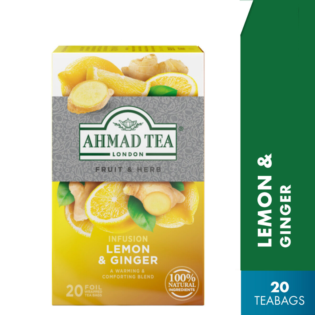 AHMAD TEA Fruit & Herbs Infusion Lemon & Ginger 2g x 20s | Shopee Malaysia