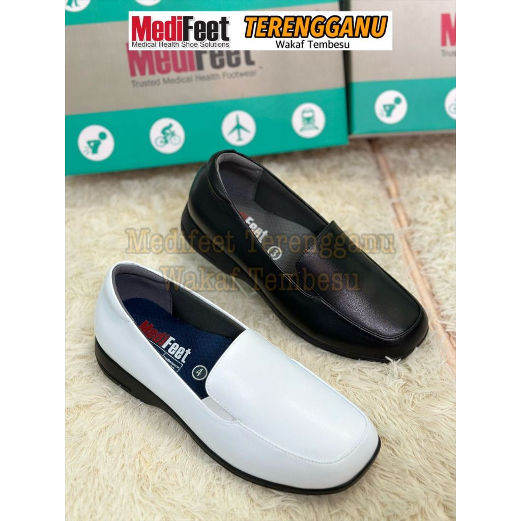 MEDIFEET MC6110 & MC1110 COMFEET SQUARE TOE BASIC Nurse Shoes MEDICAL HEALTH ( Kasut Kesihatan ...