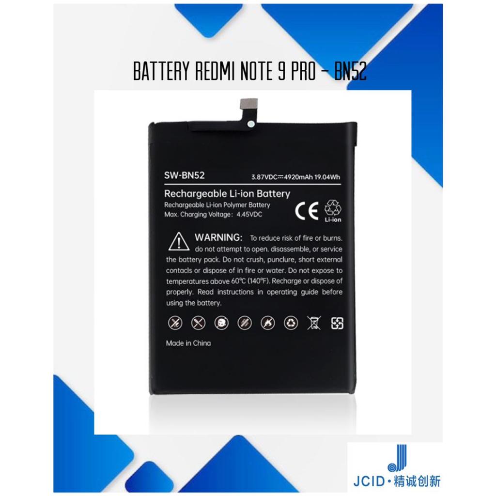 JCID || BATTERY REDMI NOTE 9 PRO - BN52|| READYSTOCK MSIA || FAST ...