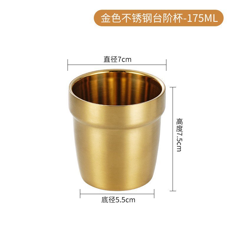 Stainless Steel Cup Bar Coffee Shop Tea Travel Metal Cup Cawan Gelas ...