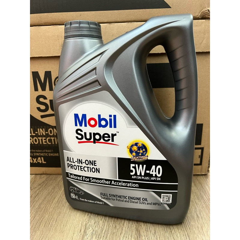 Mobil Super 3000 Series 5W40 Fully Synthetic 4L Engine Lubricant Oil ...