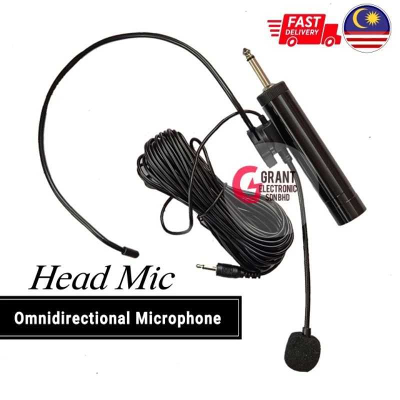 AHUJA CTP-10DX Electret Condenser Omnidirectional Microphone Head Mic ...