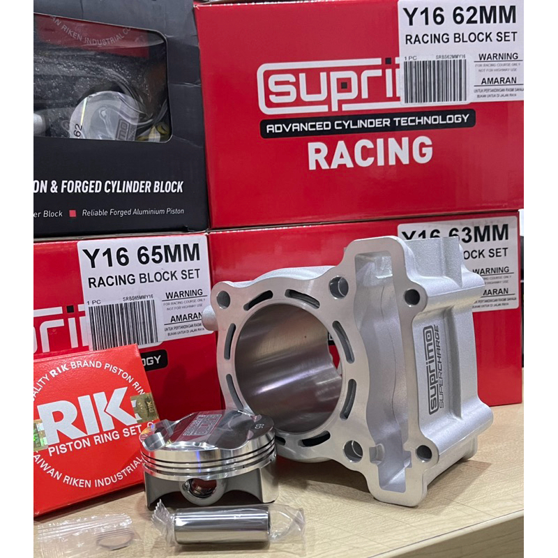 SUPRIMO YAMAHA Y16 Y16ZR 62MM 63MM 65MM CERAMIC BLOCK KIT SET WITH ...